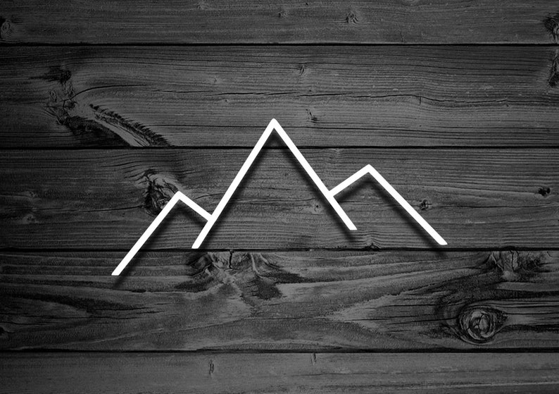 Simple Mountain Decal Car Decal Mountain Sticker Outdoor - Etsy