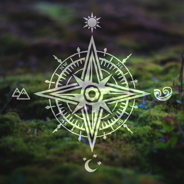 Compass Rose Decal - Etsy