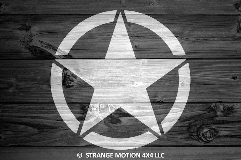 Military Star Vinyl Decal, Car Decal, Military Decal, Army Decal, Decal ...