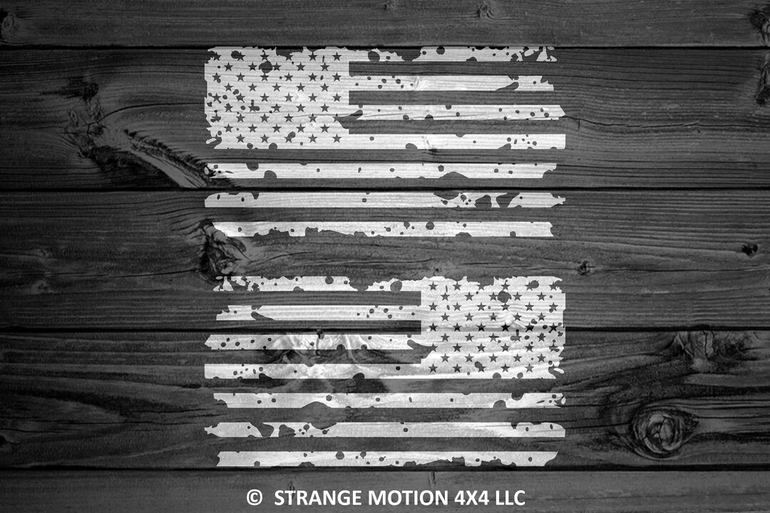 Distressed Flag Decal Pair, Car Decal, Outdoor Decal, Mountain Stickers ...
