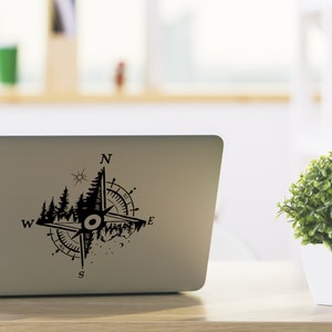 Mountain Compass Decal | Outdoor Decal | Car Decal | Compass Sticker ...