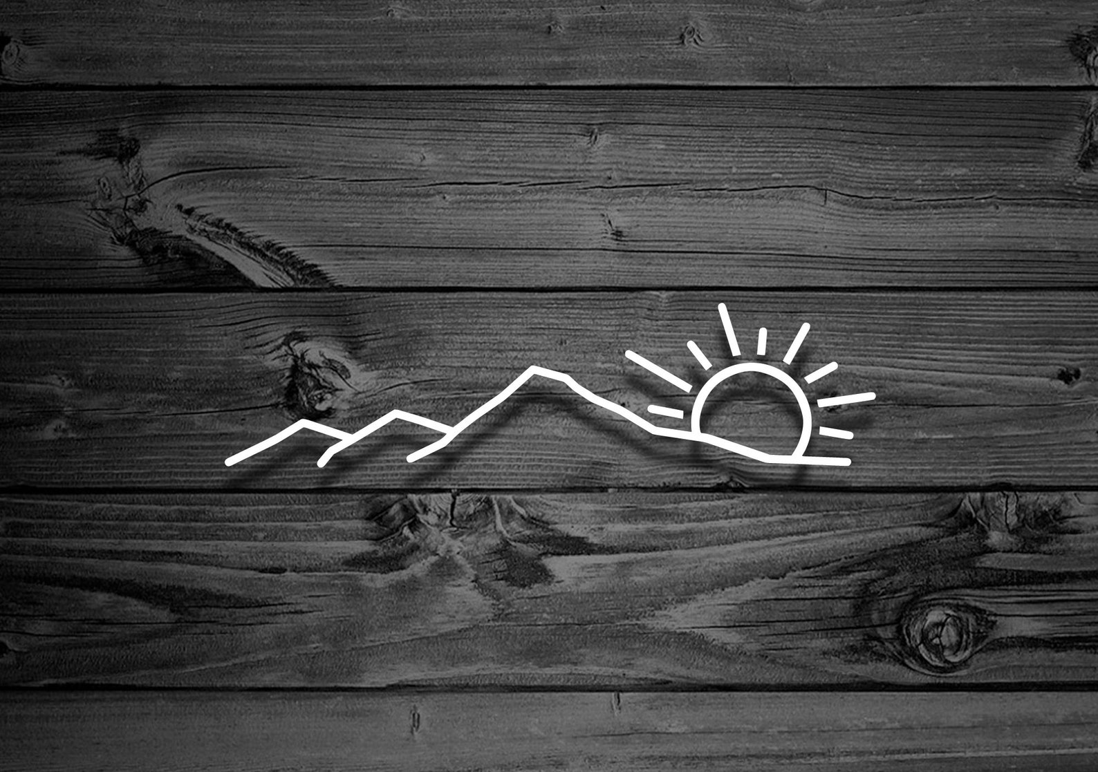 Mountain Sunset Vinyl Decal Car Decal Mountain Sticker - Etsy