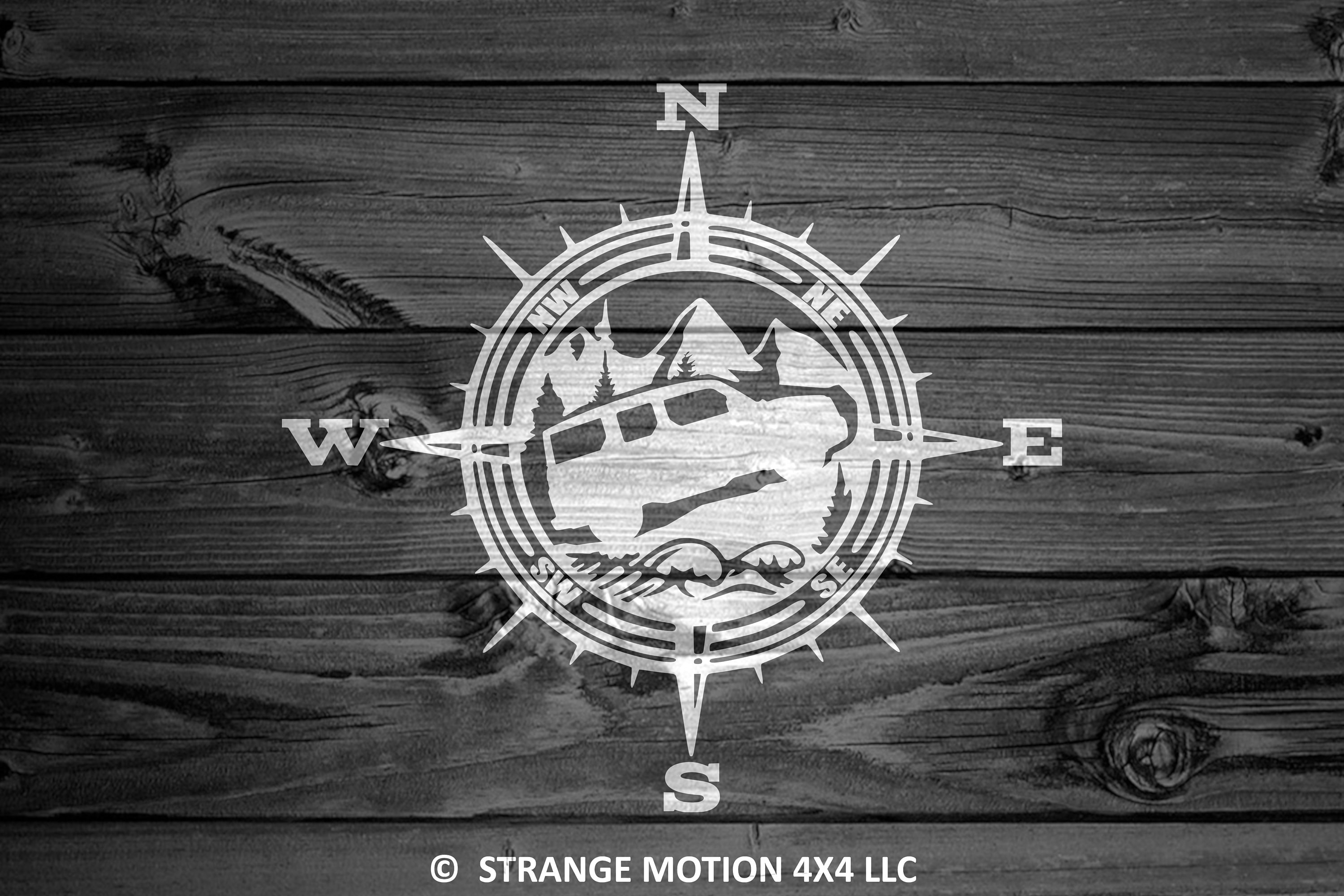 Element Vinyl Decal Compass Decal Mountain Decal Car Decal - Etsy