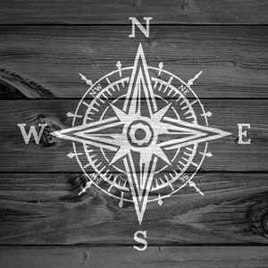 Compass Rose Decal | Rustic Decal | Car Decal | Adventure Decal ...