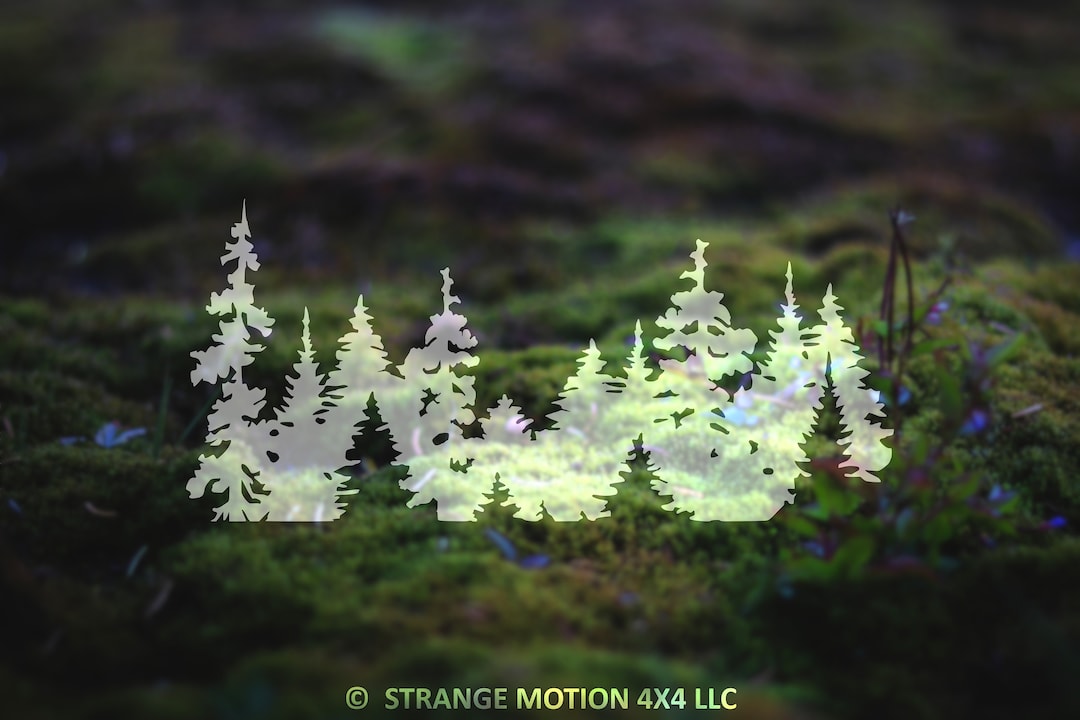 Trees Vinyl Decal, Mountain Decal, Mountain Sticker, Nature Decal ...