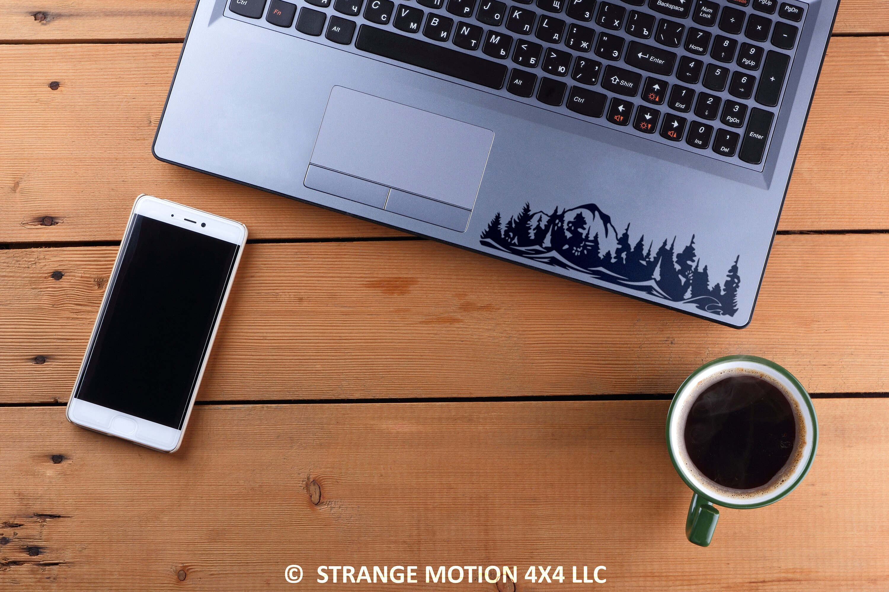 PNW Mountain Banner Vinyl Decal Mountain Decal Car Decal - Etsy