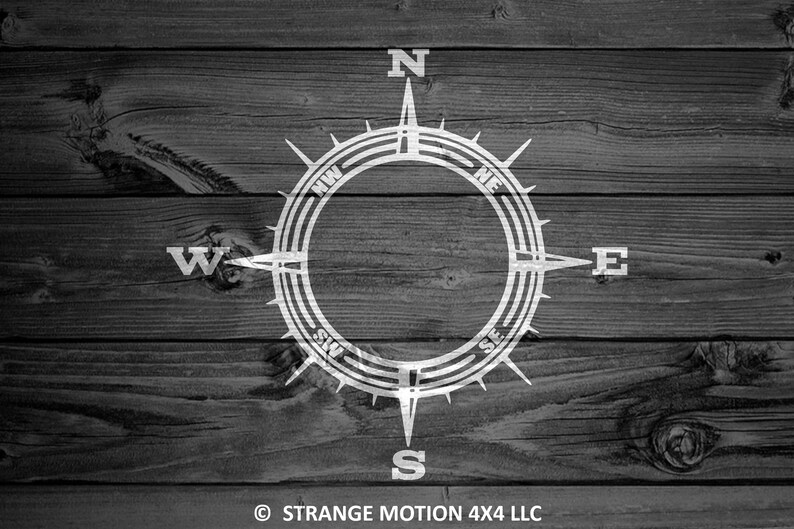 Vinyl Decal Compass Decal Car Decal Compass Rose Outdoor - Etsy