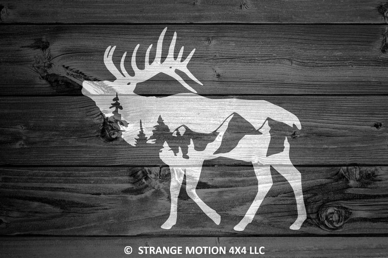 Mountain Elk Decal Elk Stickers Car Decal Hunting Decal - Etsy