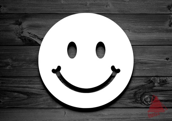 Solid Smiley Face Decal Car Decal Smiley Face Sticker Happy - Etsy