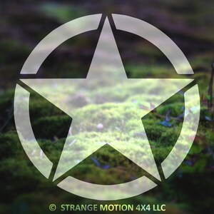 Military Star Vinyl Decal, Car Decal, Military Decal, Army Decal, Decal ...