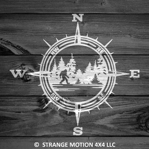 Lake Compass Decal, Mountain Decal, Car Decal, Outdoor Decal, Pacific ...