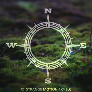 Vinyl Decal, Compass Decal, Car Decal, Compass Rose, Outdoor Decals ...