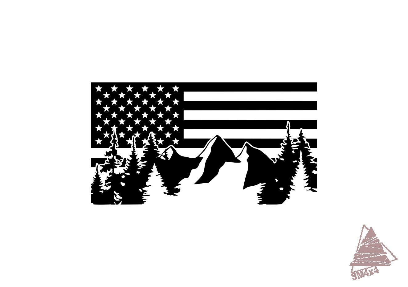 Mountain Flag Vinyl Decal Car Decals Flag Stickers Car | Etsy