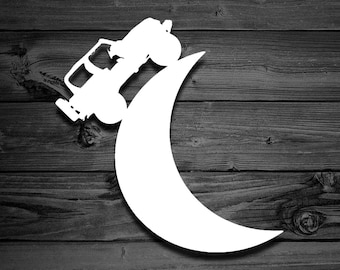 Crescent moon decal | Etsy