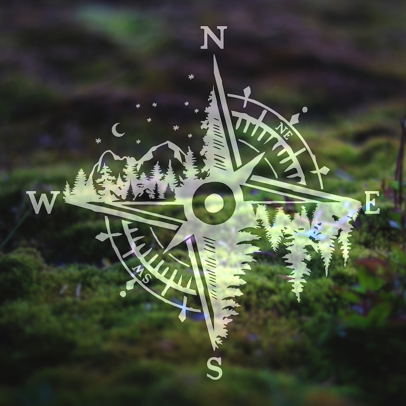 Compass Wall Decal - Etsy