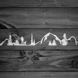 Hiker and Dog Mountain Decal | Hiking Decal | Dog Decal | Mountain ...