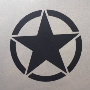 Military Star Vinyl Decal, Car Decal, Military Decal, Army Decal, Decal ...