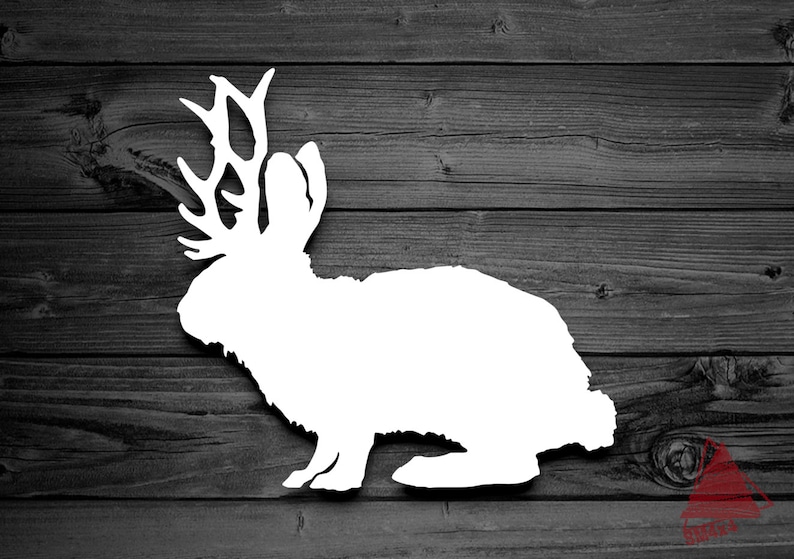 Jackalope Vinyl Decal Car Decals Bunny Rabbit Decal | Etsy