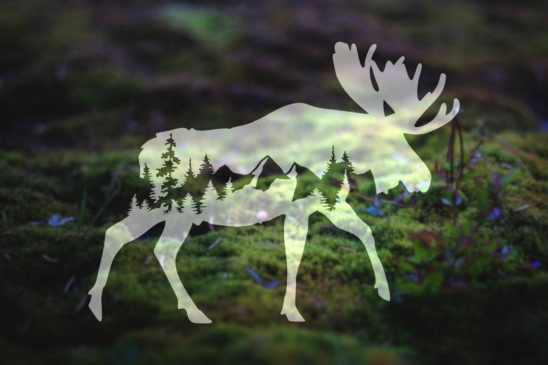 Mountain Moose Decal Car Decal Laptop Decal Animal Sticker Tumbler ...