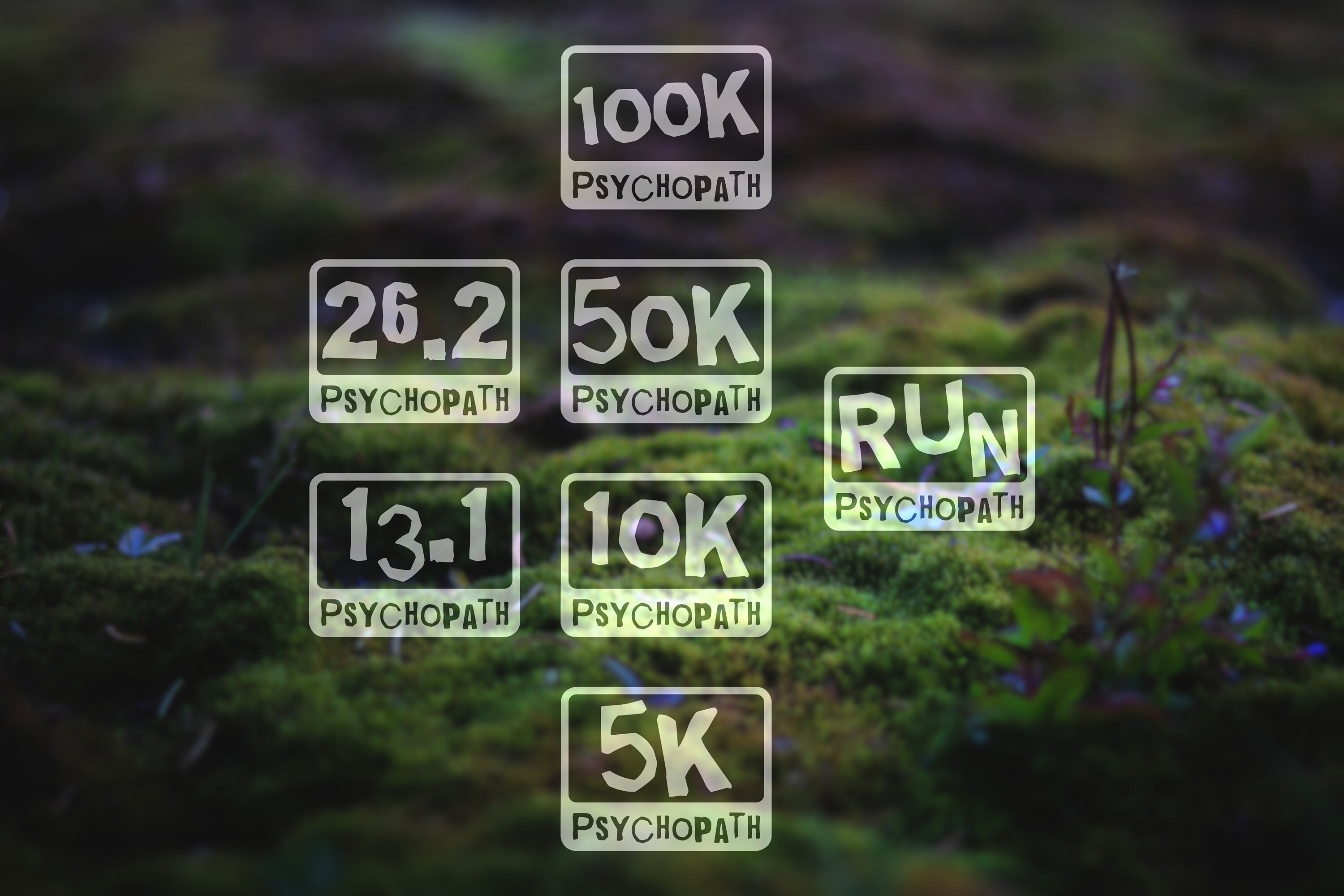 Psychopath Running Decal | Runner Distance Decal | 13.1 Sticker | 26.2 ...