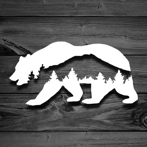 Grizzly Bear Paw Print Brown Bear Vinyl Decal Sticker Car - Etsy