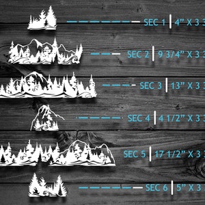 PNW Mountain Banner Vinyl Decal, Mountain Decal, Car Decal, Car Sticker ...