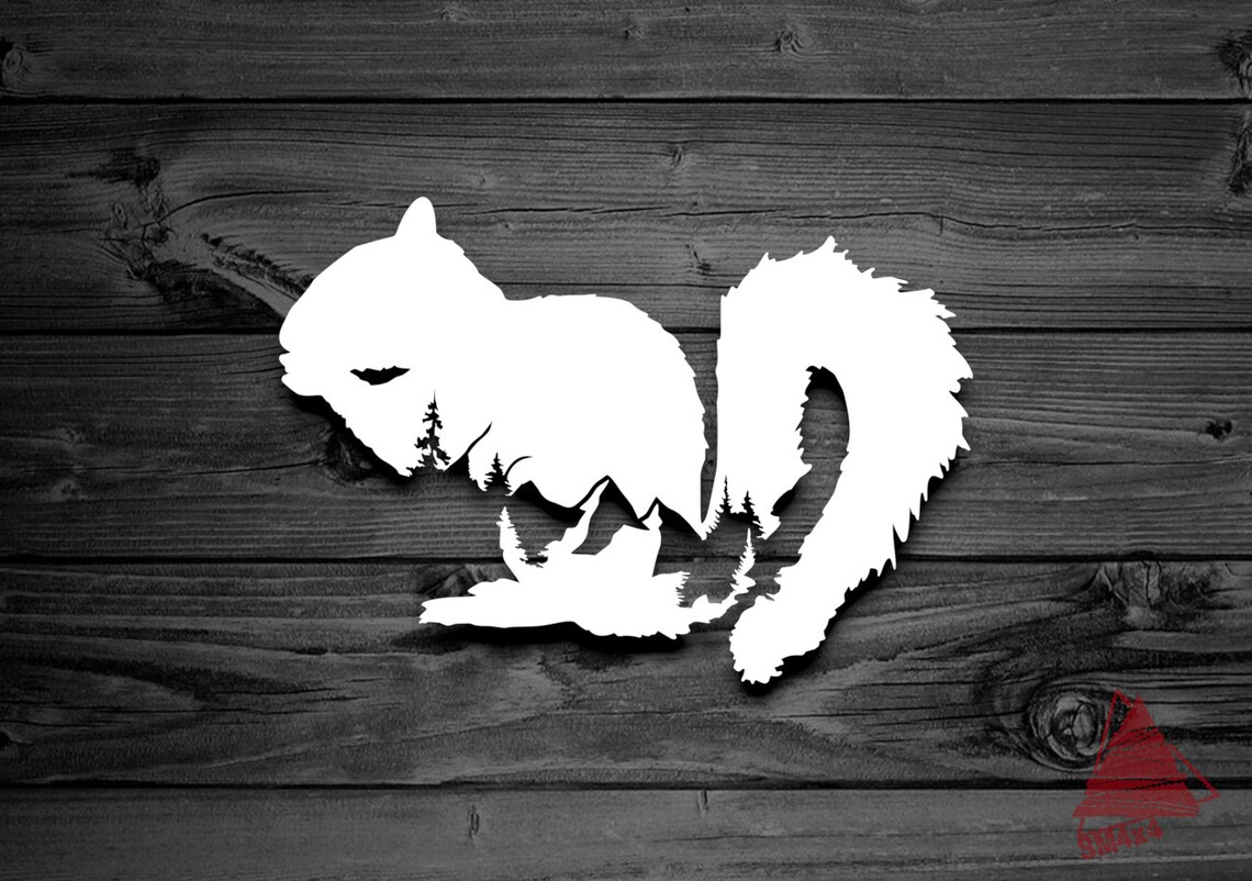 Squirrel Decal Mountain Decal Car Decal Laptop Decal - Etsy
