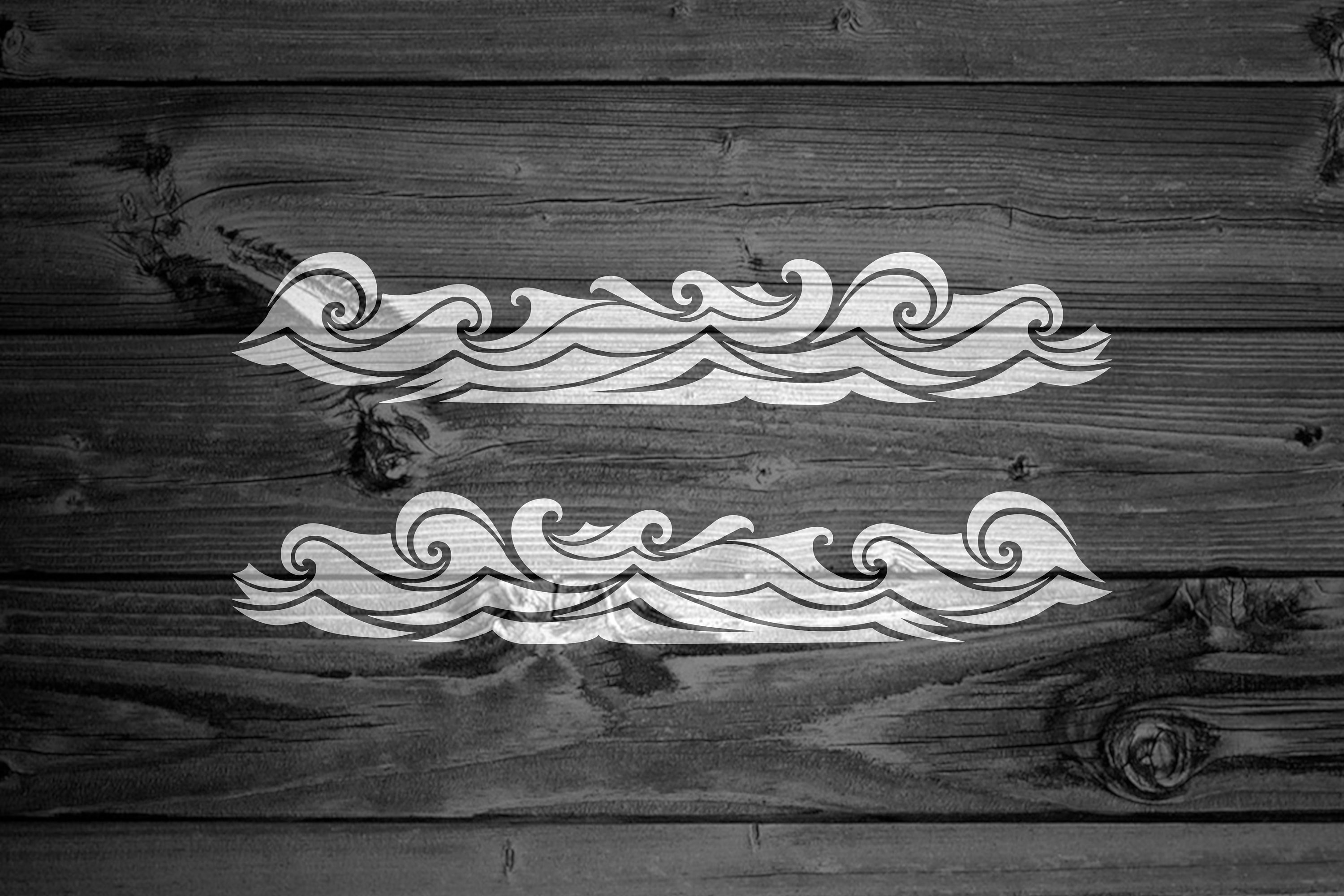Pair of Ocean Banner Vinyl Decals, Banner Decal, Ocean Decal, Coast ...