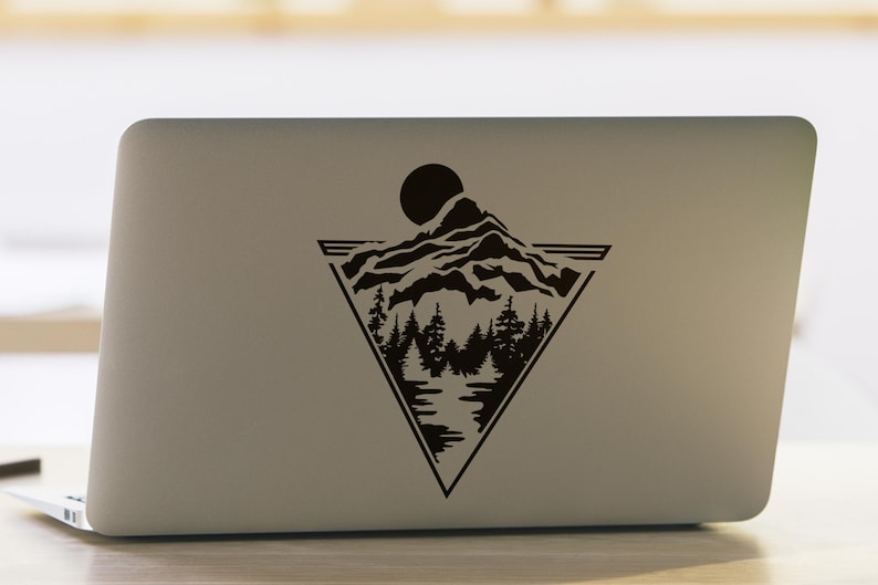 Mountain River Triangle Decal: Adventure Car Laptop Sticker | 316 - Etsy