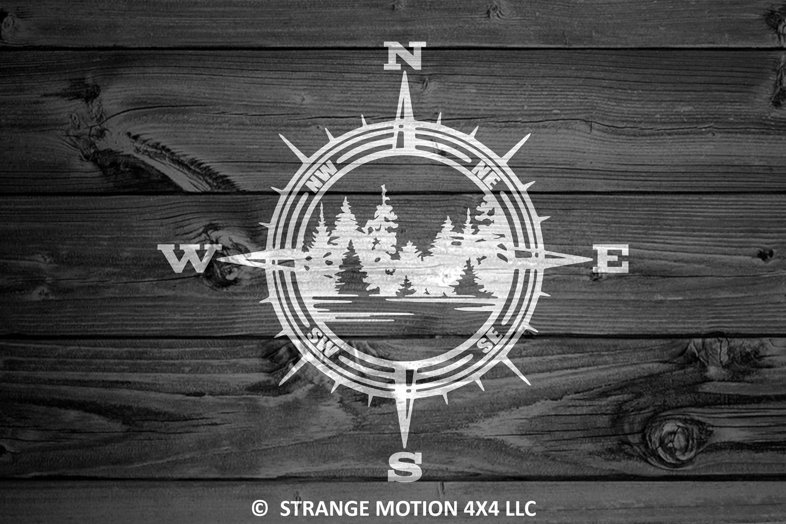 Lake Compass Decal Mountain Decal Car Decal Outdoor Decal - Etsy