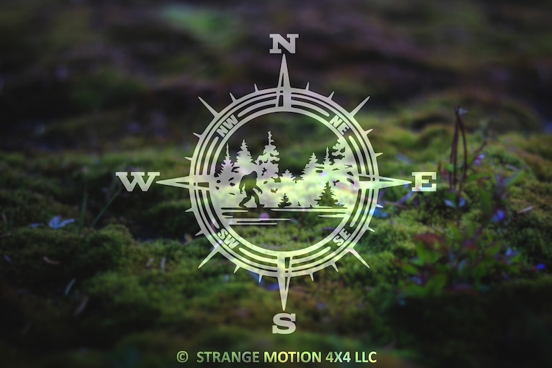 Lake Compass Decal, Mountain Decal, Car Decal, Outdoor Decal, Pacific ...