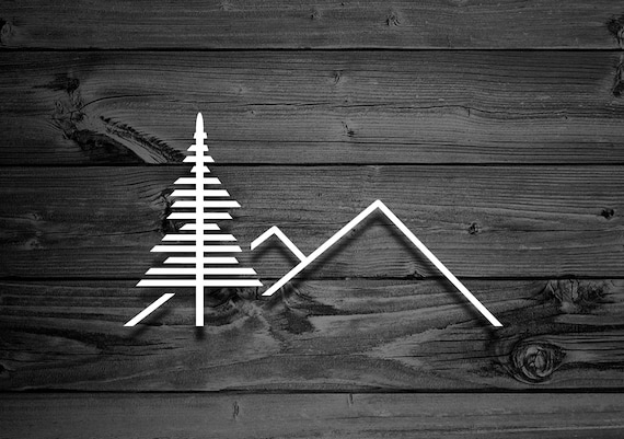 Mountains and Tree Decal Car Decal Nature Decal Adventure - Etsy