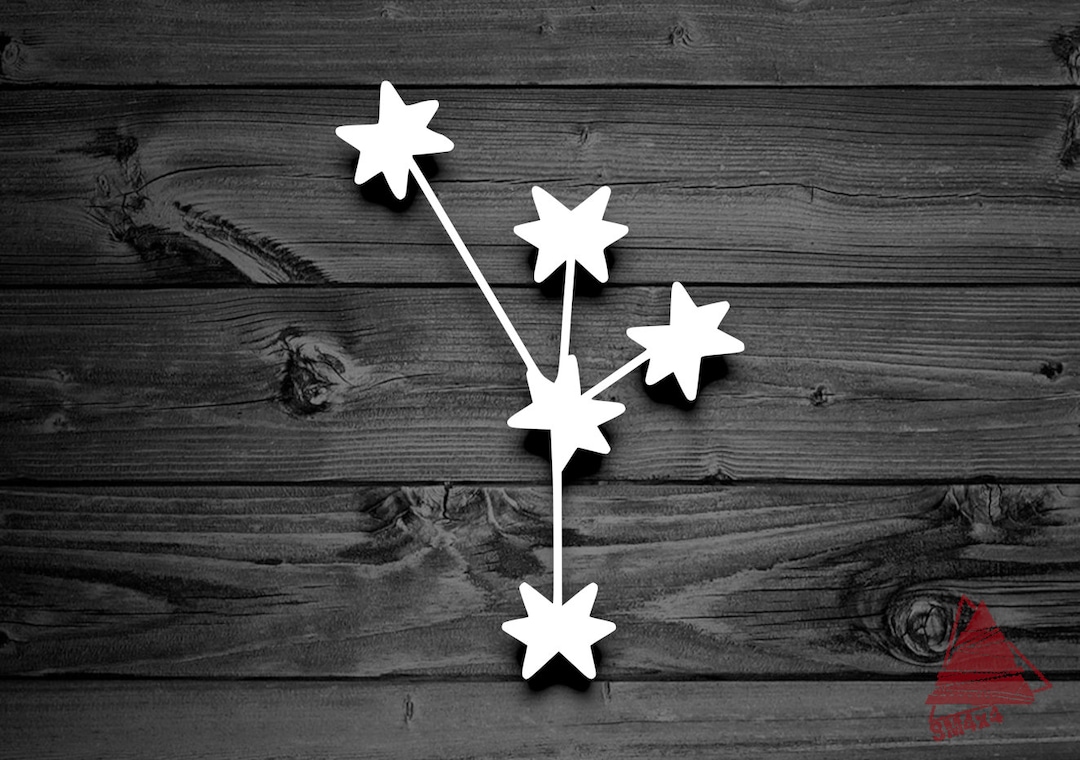 Star Decal, Poseidon's Trident Star Decal, Constellation Decal, Outdoor ...