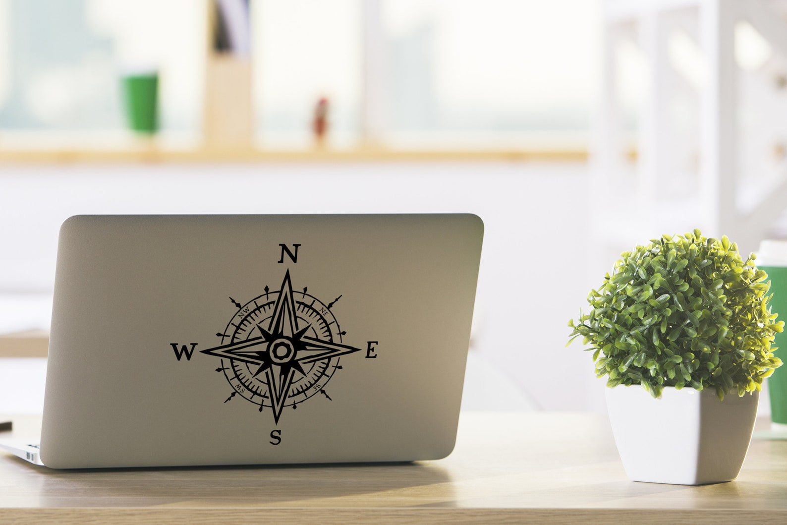 Compass Rose Decal | Rustic Decal | Car Decal | Adventure Decal ...