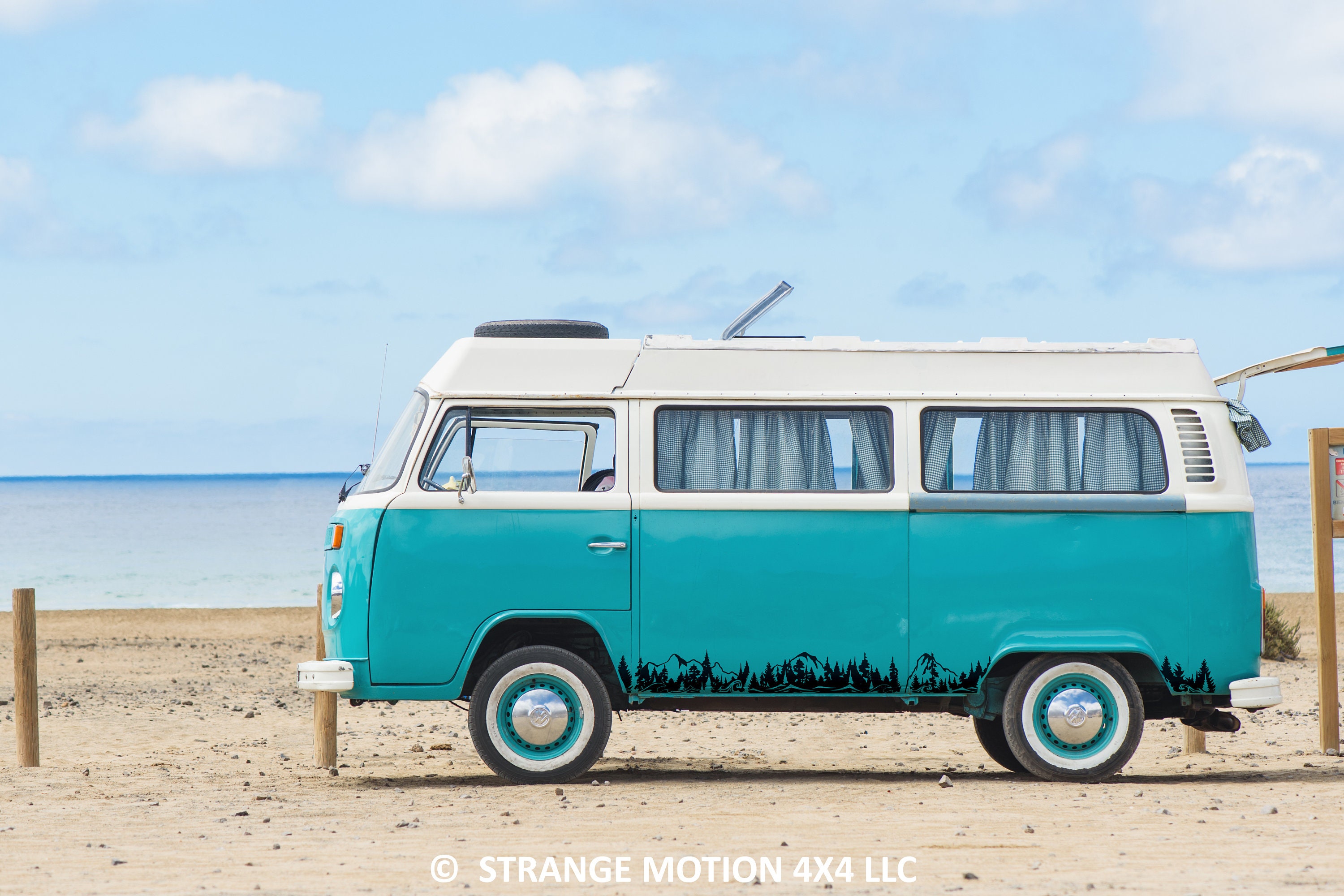 PNW Mountain Banner Vinyl Decal Mountain Decal Car Decal - Etsy