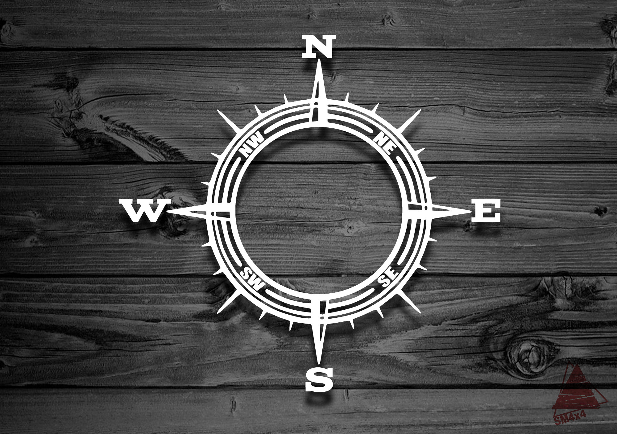 Vinyl Decal Compass Decal Car Decal Compass Rose Outdoor Etsy