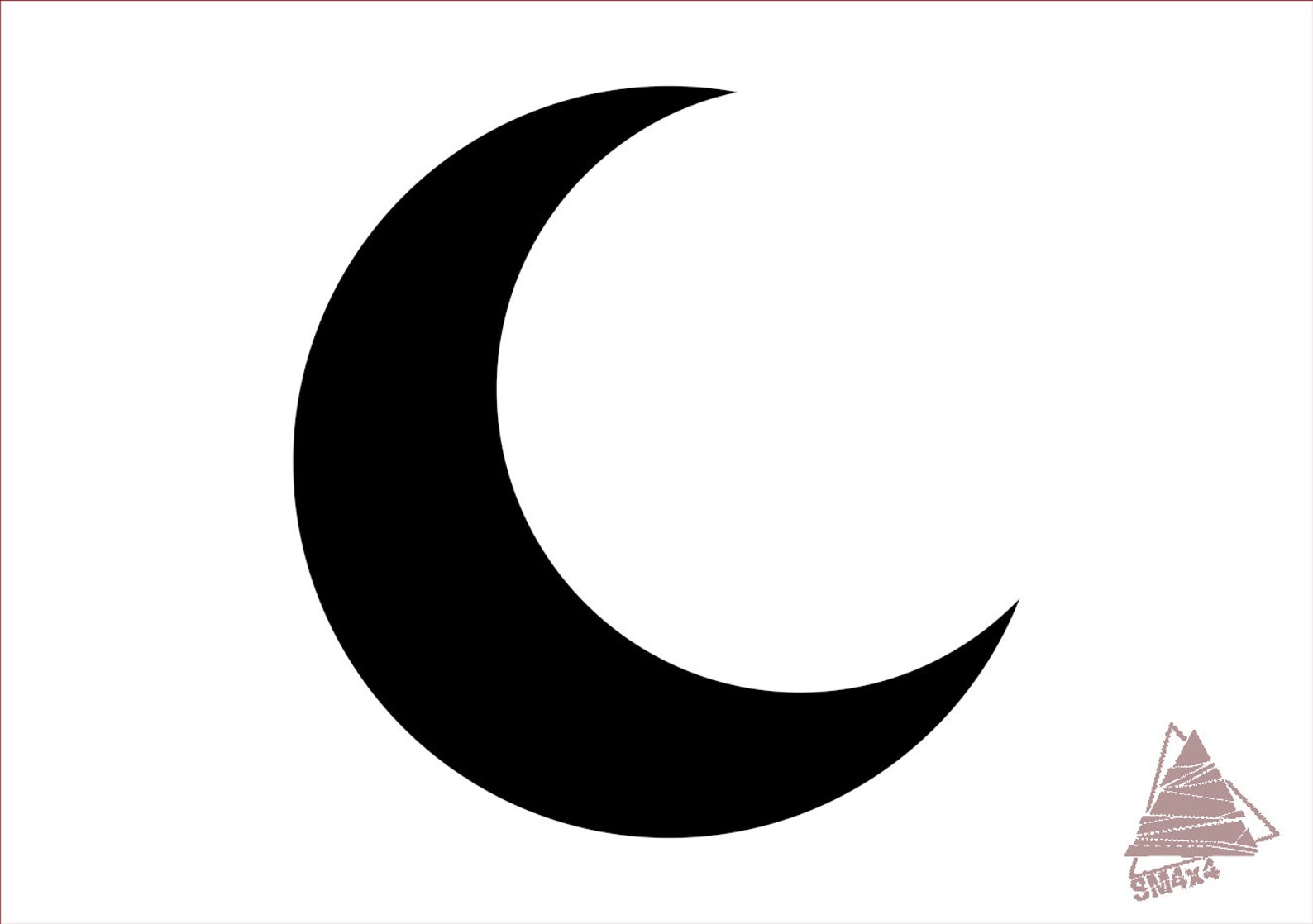 Crescent Moon Vinyl Decal Car Decal Moon Decal Crescent | Etsy