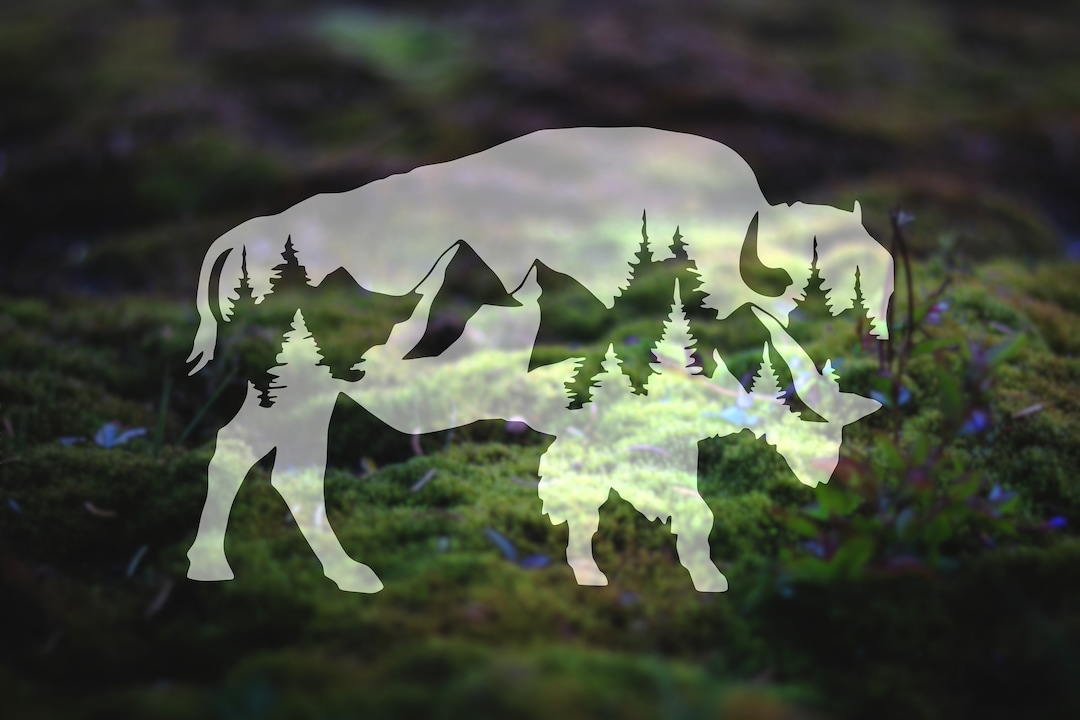 Buffalo Decal, Car Decal, Mountain Decal, Laptop Decal, Custom Decal ...