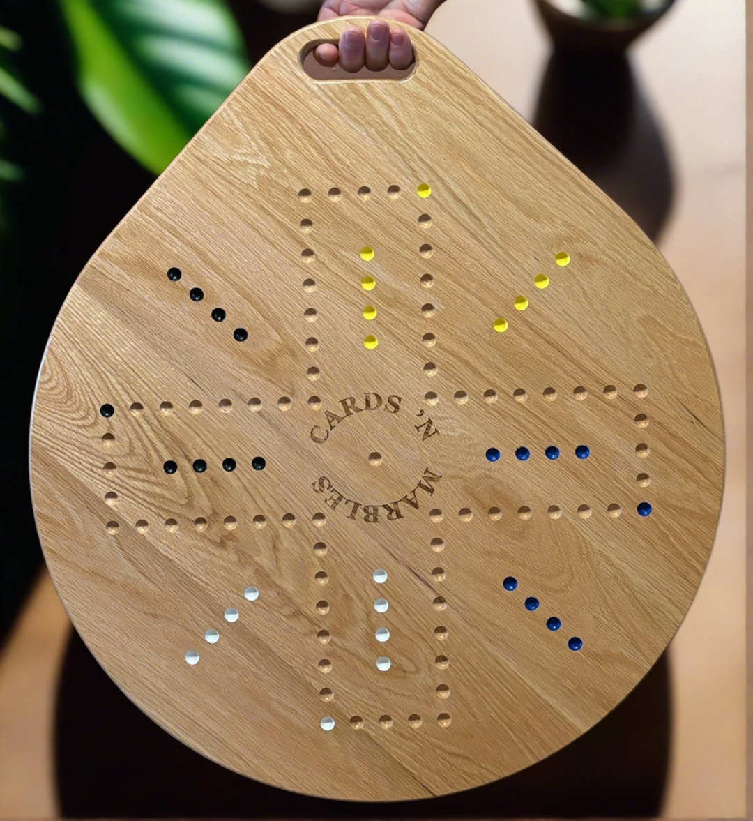 Oak Cards 'N Marbles With Handle - Etsy