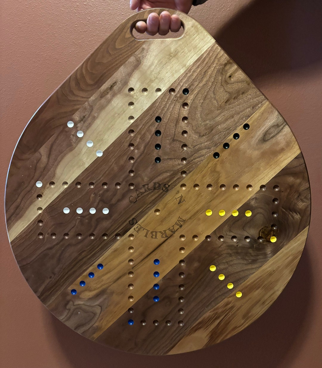 24” 4&6 Player With Handle Walnut Light and Dark - Etsy