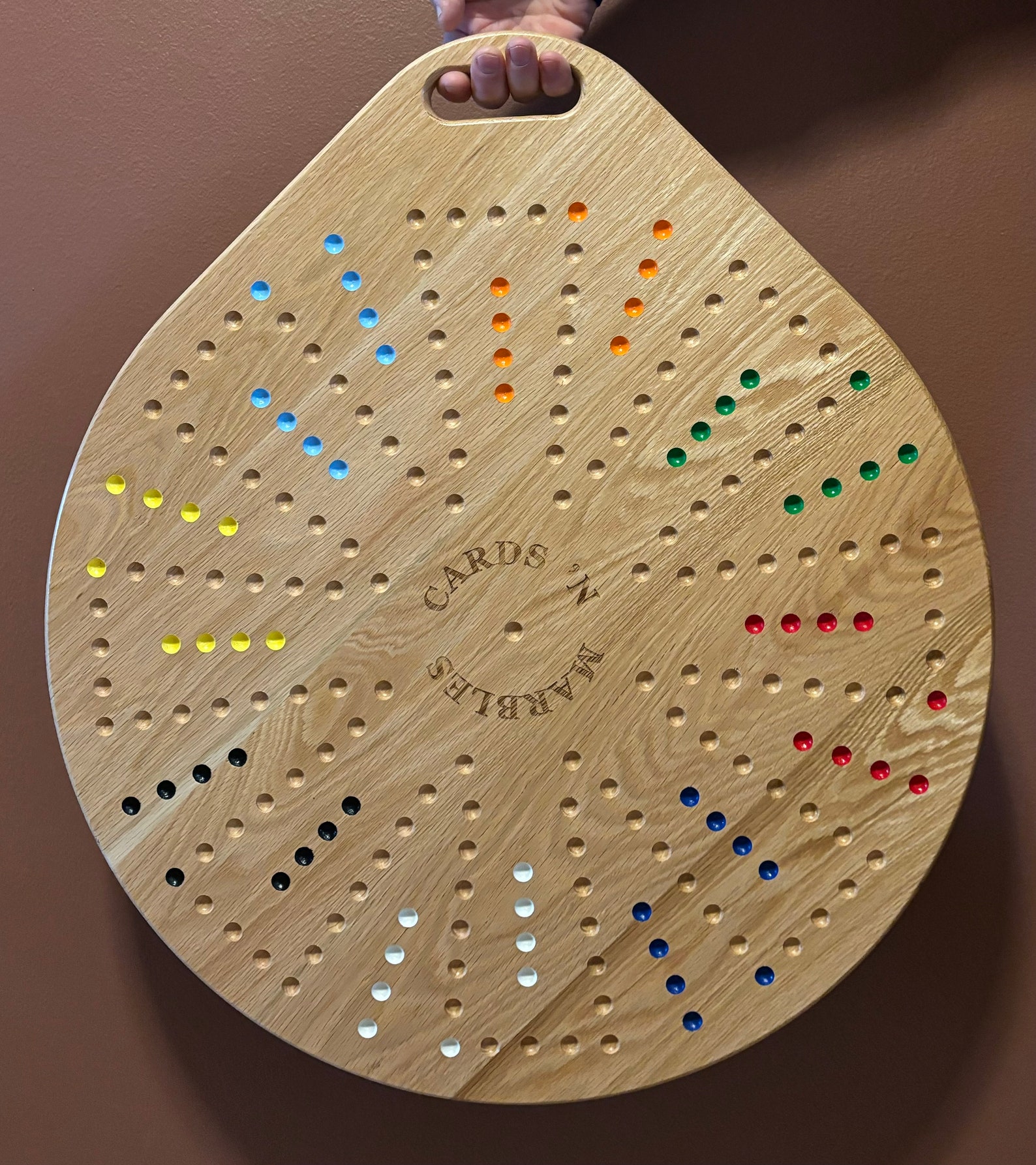 Oak Cards 'N Marbles With Handle - Etsy