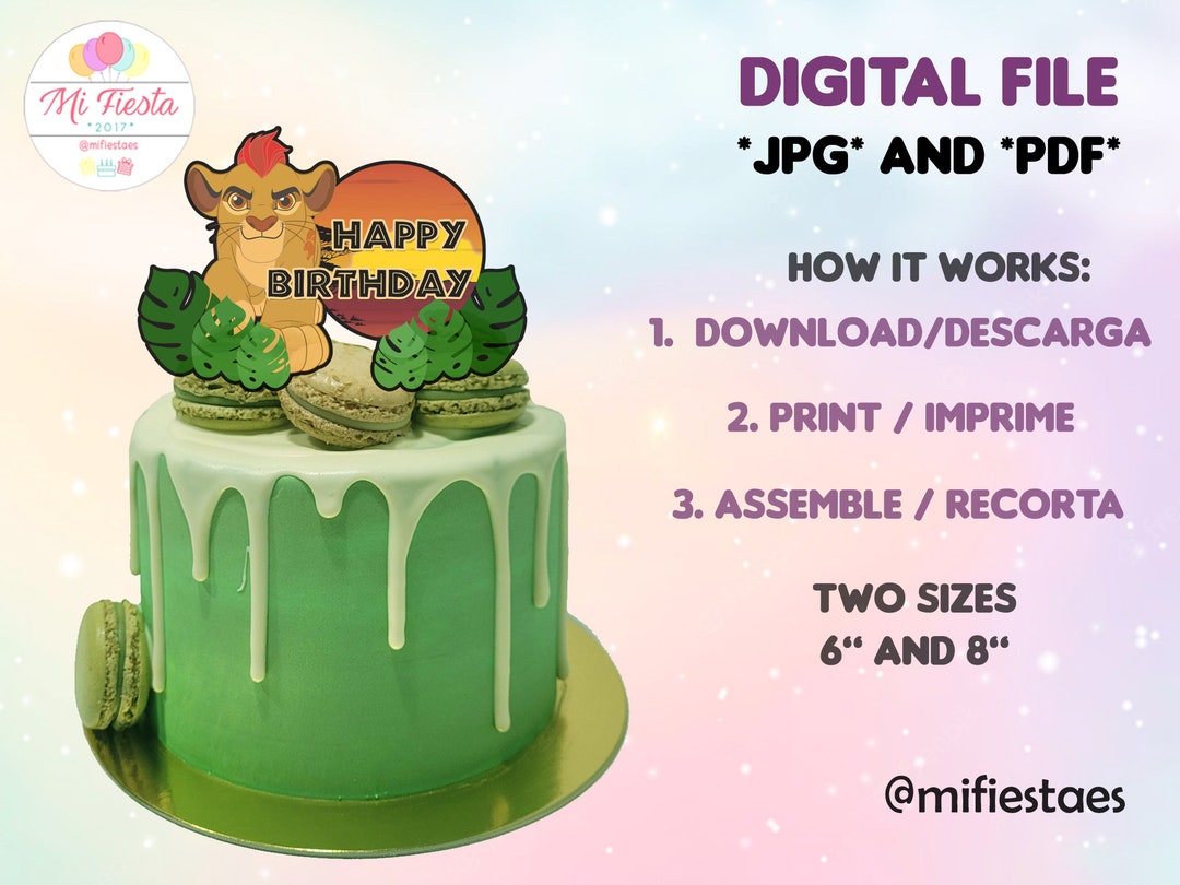 Printable the Lion Guard Cake Topper Cake Topper Party Decor birthday ...