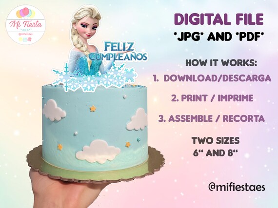 INSTANT DOWNLOAD DIGITAL File Cake Topper Birthday Party Cake - Etsy