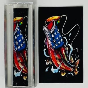 The American Patriot Bass Flag Alumilite Pen Blank - Etsy