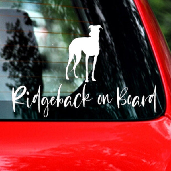Rhodesian Ridgeback Car Decal - Etsy
