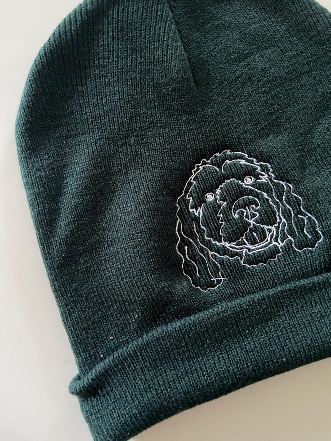 Personalised Embroidered Custom Pet Beanie, ONE PET, Hat,photo,dog,cat ...