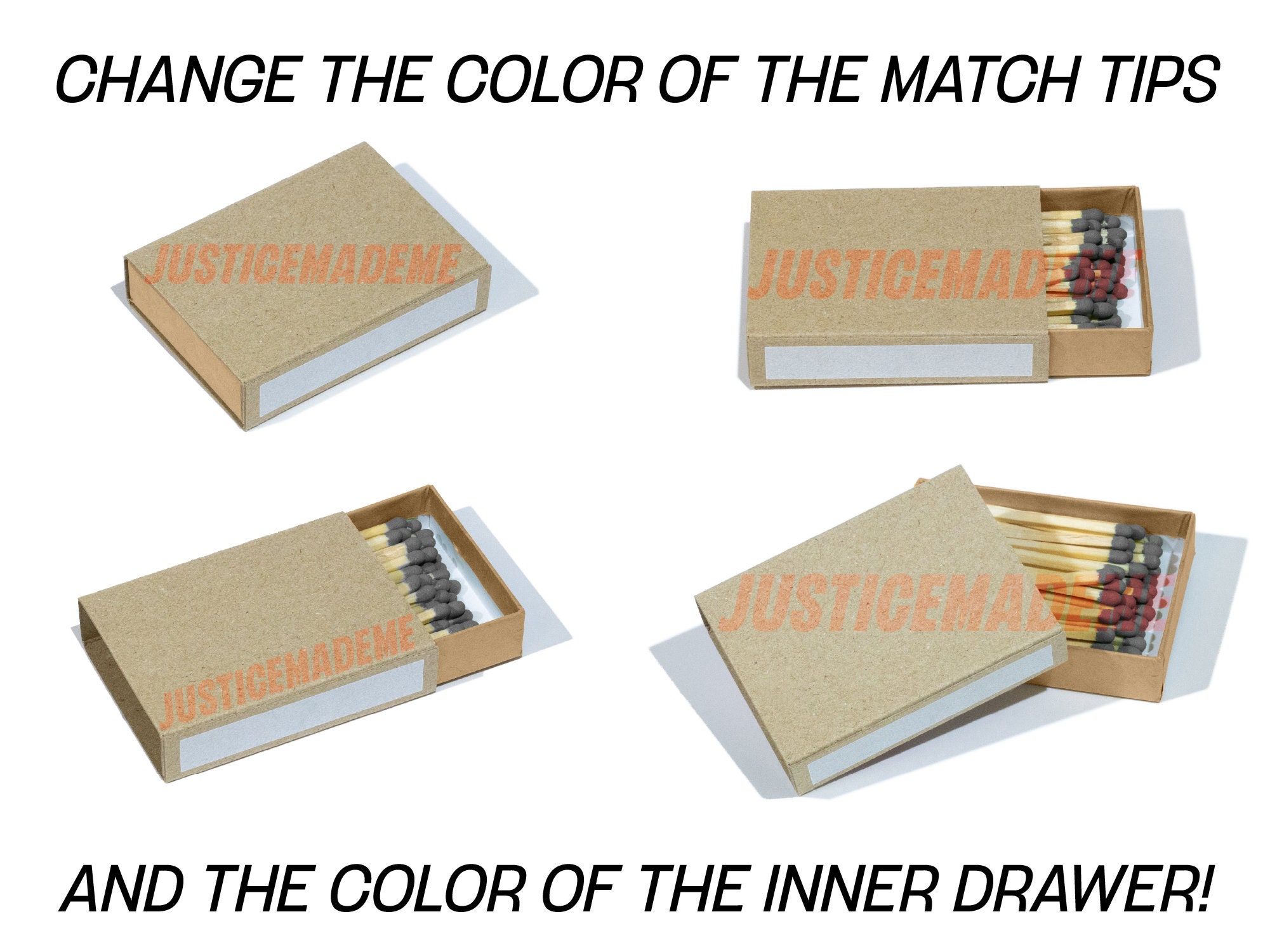 Customizable Matchbox Photoshop Mockup Files - 4 Images - Change the ...