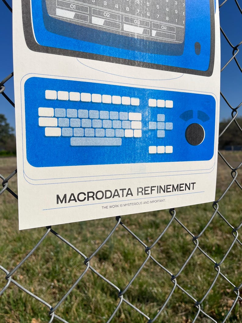 Macrodata Refinement Severance Risograph Poster - 11x17" - MDR ...