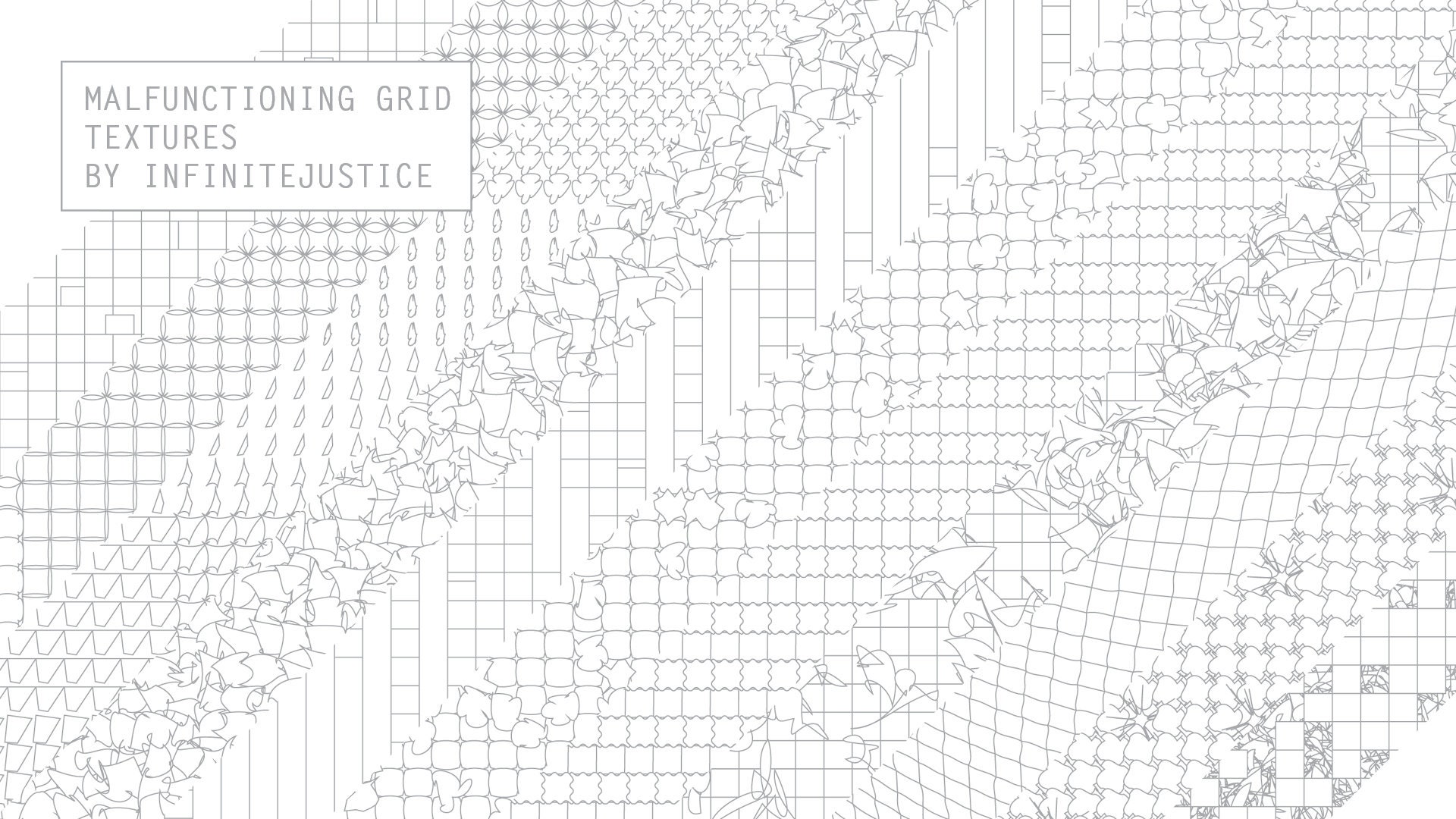 Crazy Grid Printable Notepad 12 Unique Quirky Pattern Designs to Print ...