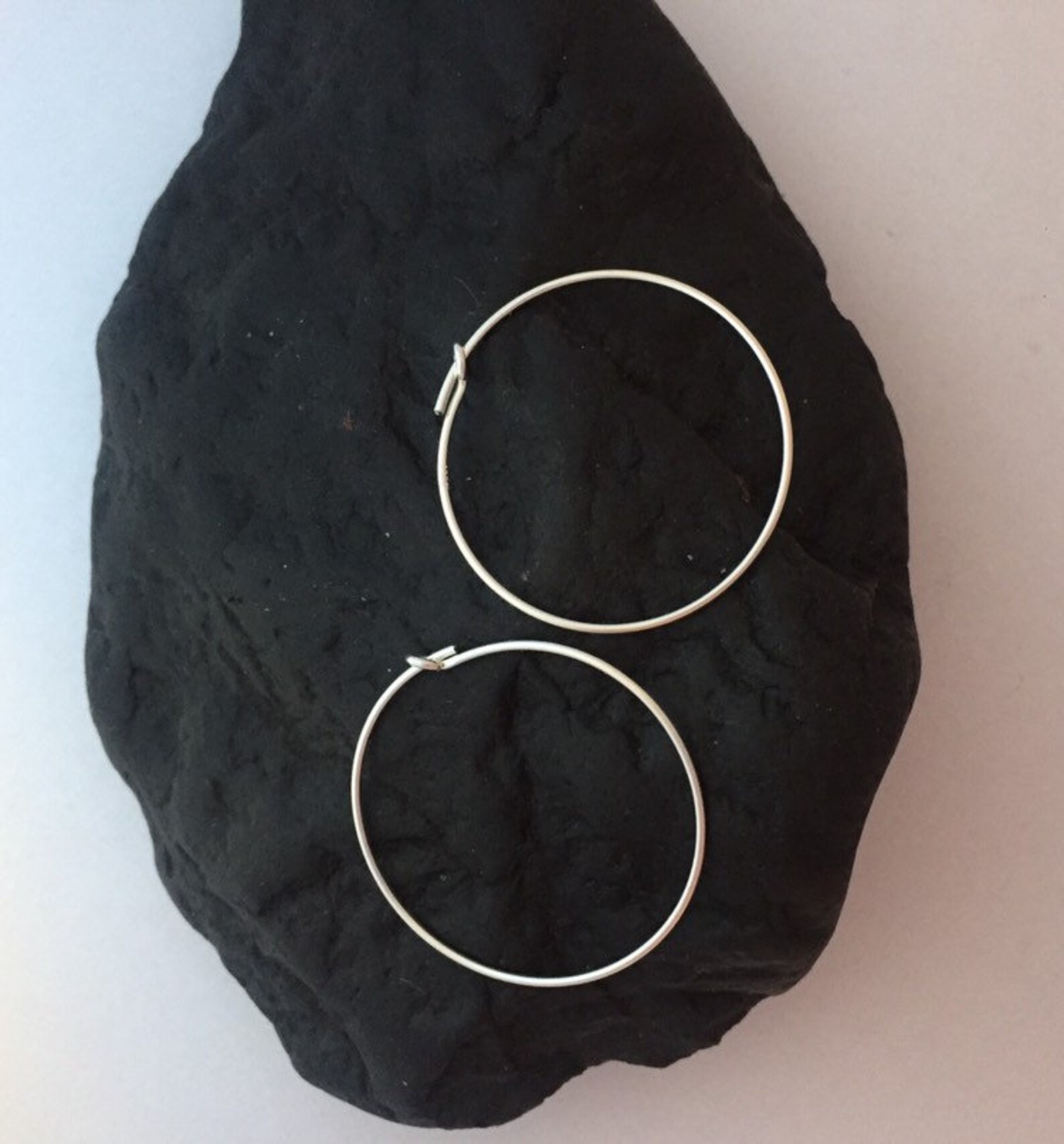 Creole Earring Hoops in Sterling Silver, 25mm, Lightweight Plain Creole ...